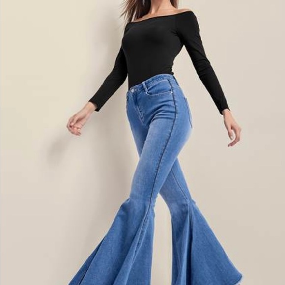 VENUS | Jeans | Plus Size Extreme Flare Jeans From Venus Medium Wash ...